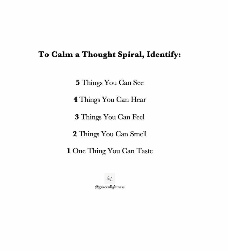 Try This Easy Hack for Calming Spiraling Thoughts - Grace & Lightness ...